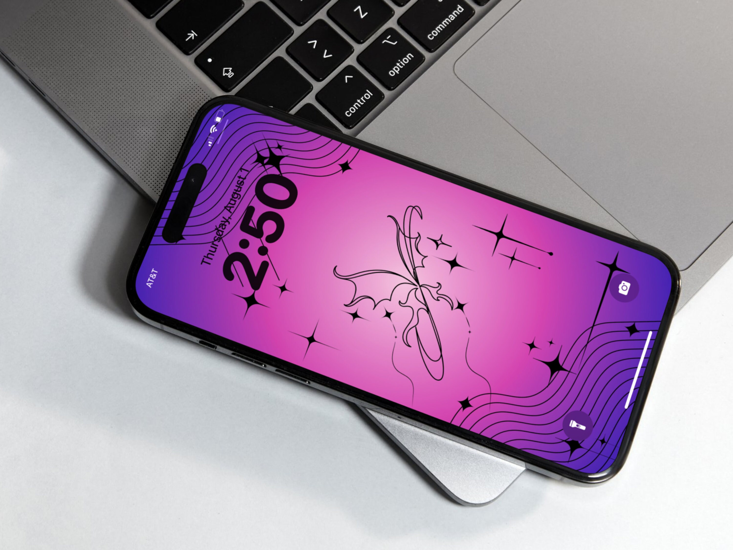 Y2K Butterfly Phone Wallpaper | Cute iPhone Background | Aesthetic Lock ...