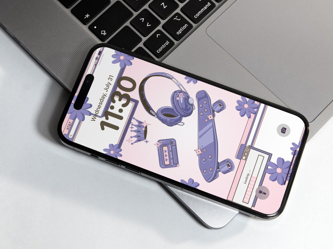 Y2K Aesthetic Phone Wallpaper | Cute iPhone Wallpaper | Pink & Purple ...