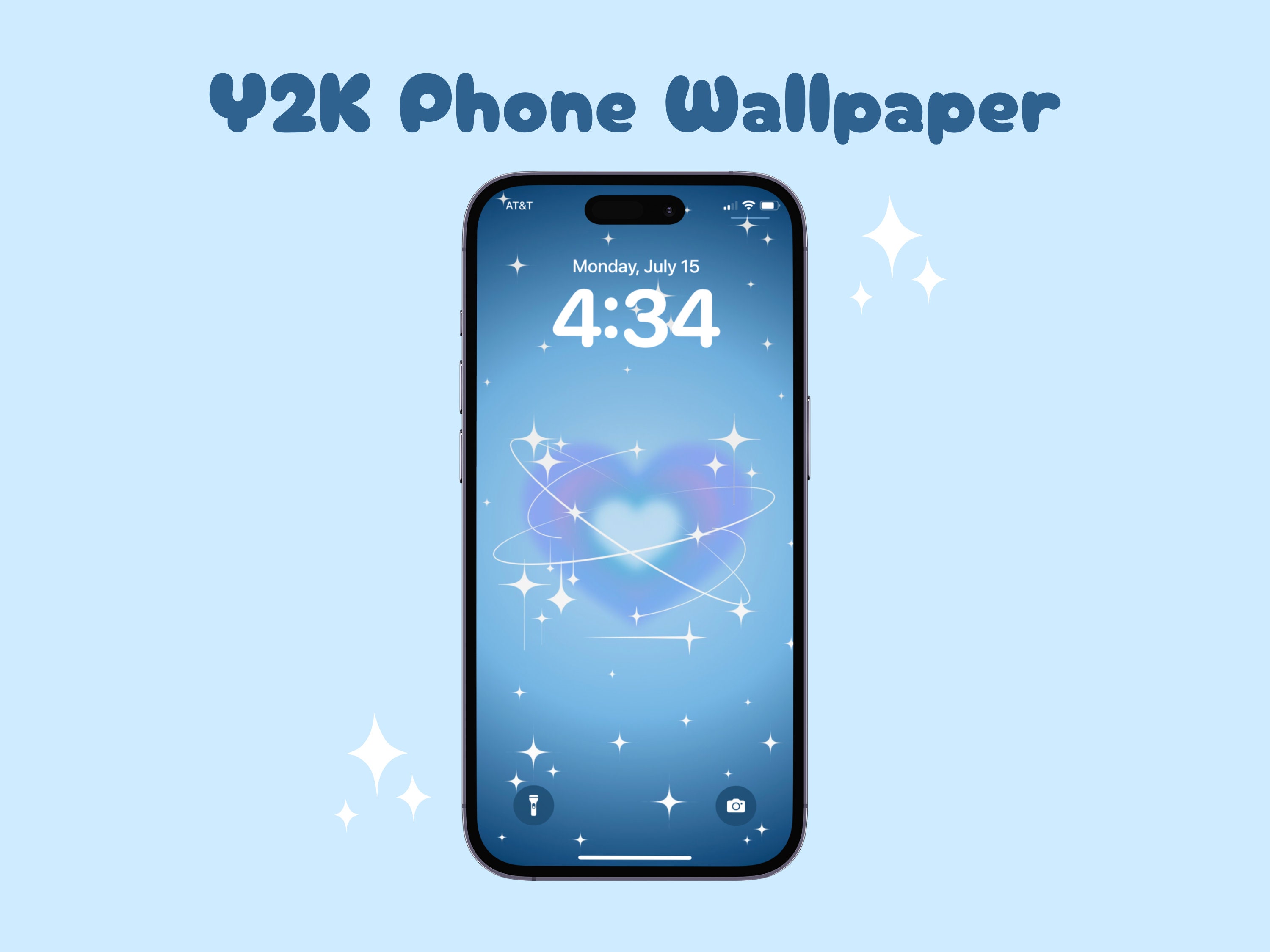 Y2K Aesthetic Phone Wallpaper | Cute Heart iPhone Wallpaper | Dark Blue ...