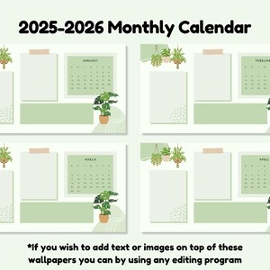 2025-2026 Desktop Wallpaper Organizer, Aesthetic Botanical Desktop ...