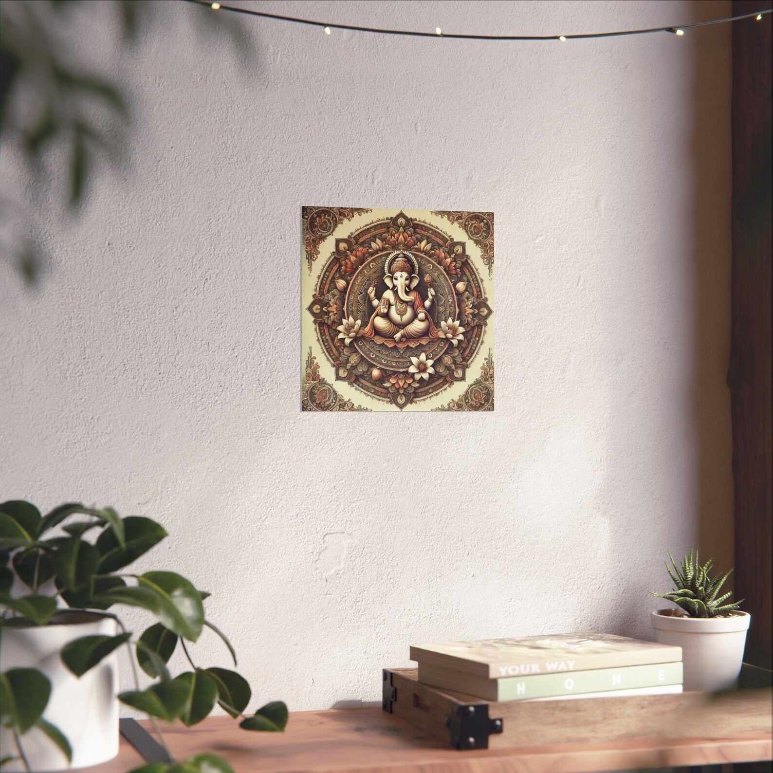 Vertical Ganesha Poster, Indian Elephant Deity Wall Art for Home Decor ...