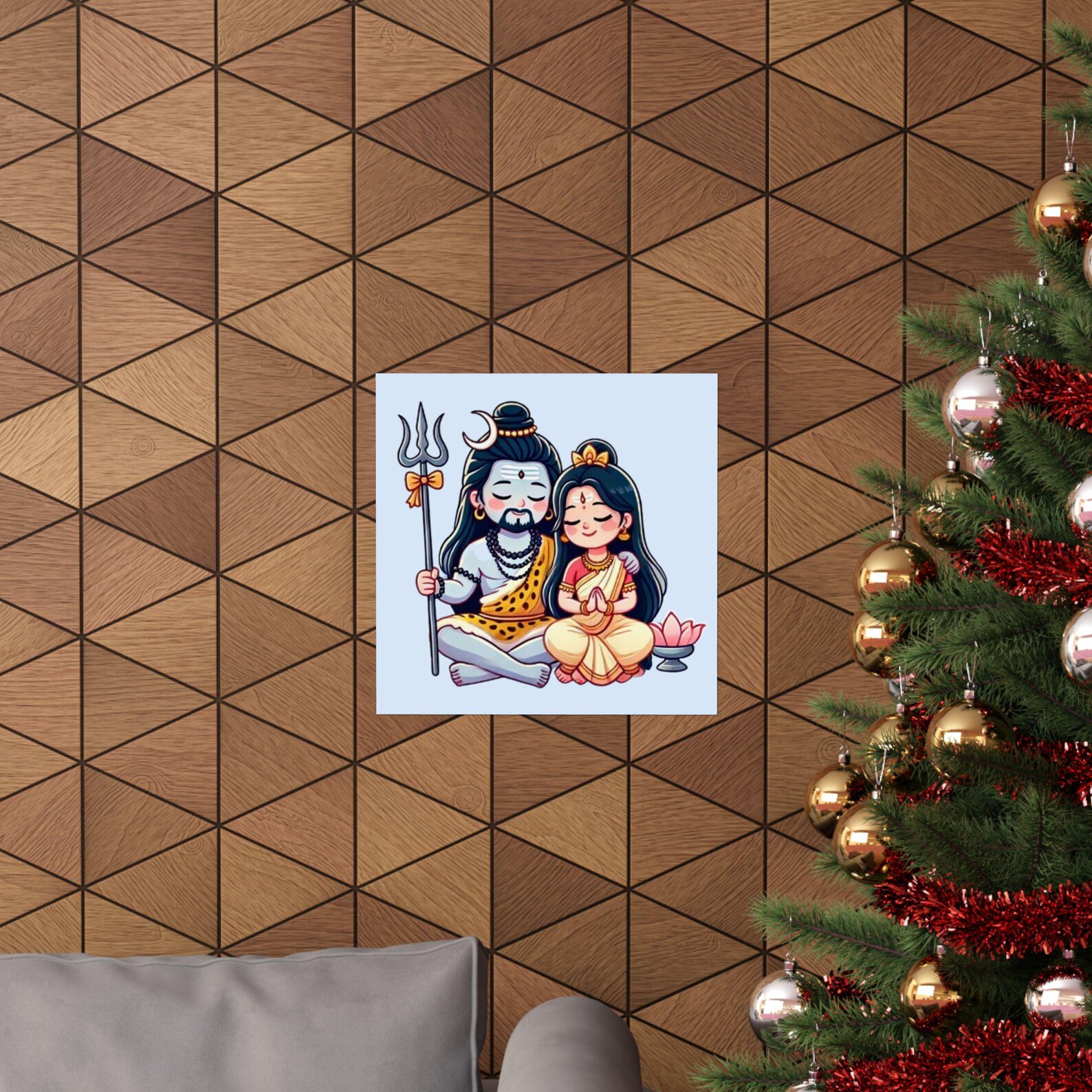 Shiva and Parvati Devotional Poster Calm and Divine Couple Wall Art - Etsy