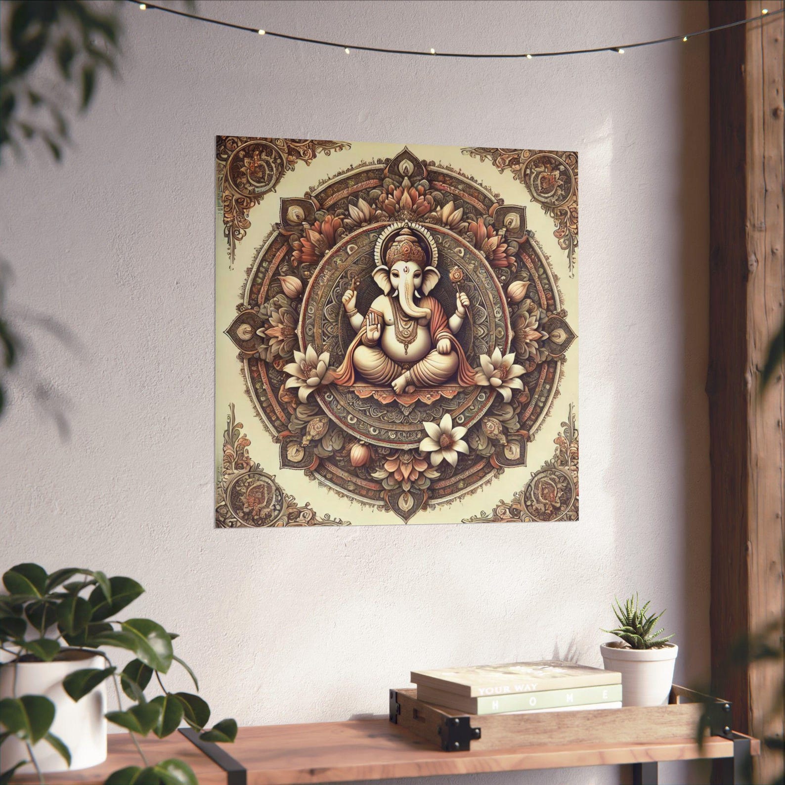 Vertical Ganesha Poster, Indian Elephant Deity Wall Art for Home Decor ...