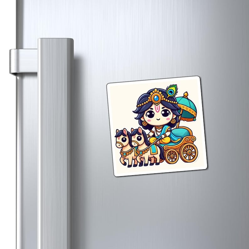 Lord Krishna Magnet, Hindu Home Décor, Religious Fridge Magnet ...