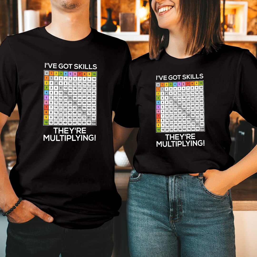 Multiplication Chart T-shirt, Math Teacher Gift T-114 - Etsy UK