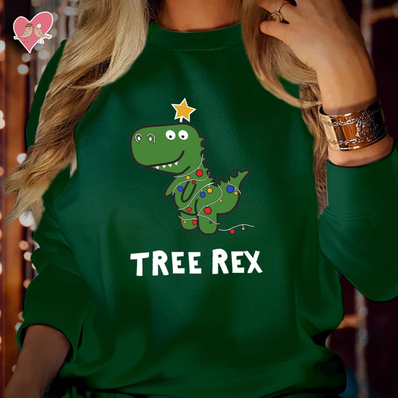 Tree Rex Dinosaur Christmas Sweatshirt, Funny Holiday Jumper S-5017 ...