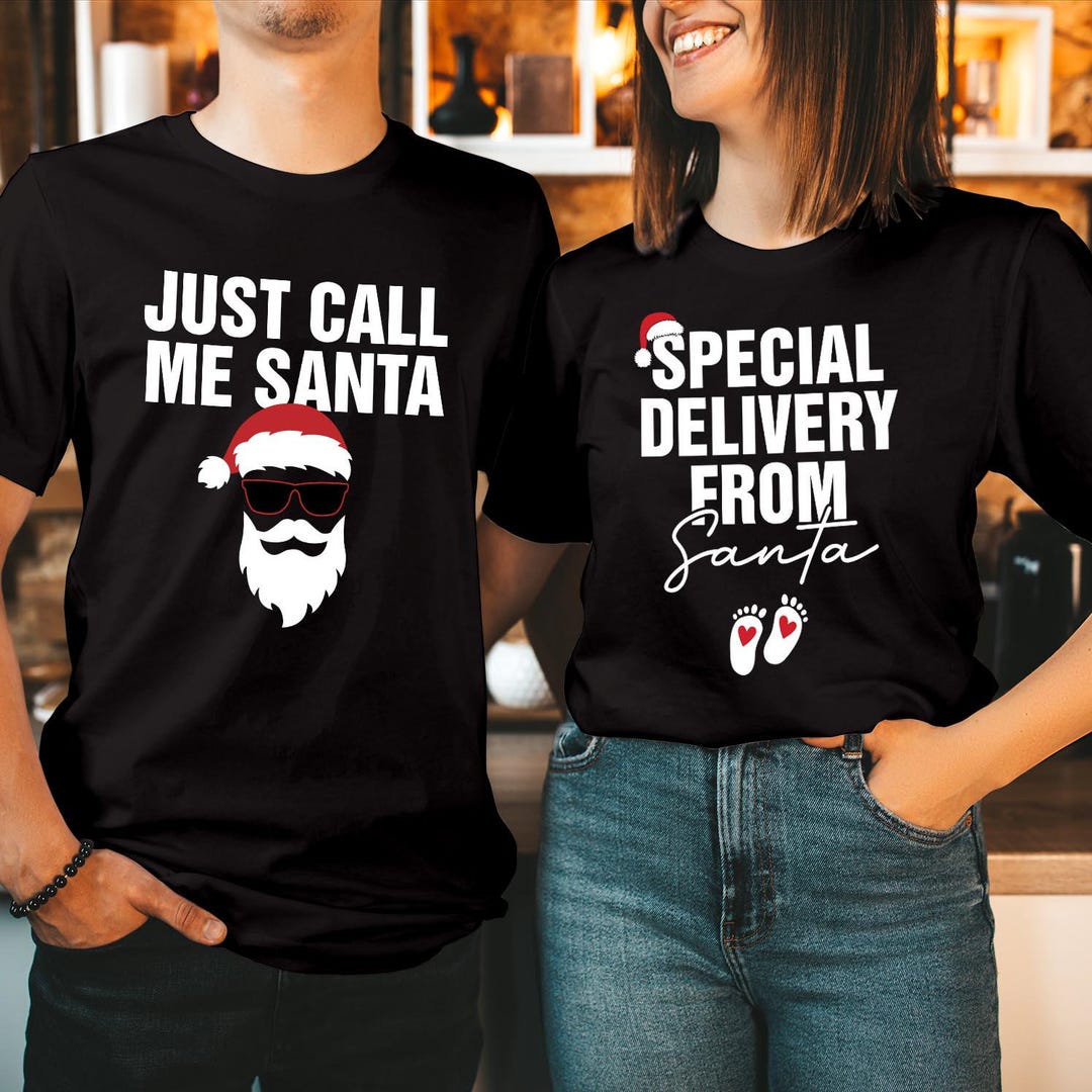 T-SHIRT 5364_5365 Just Call Me Santa Special Delivery From Santa ...