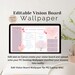 Editable Vision Board Wallpaper Inspirational Digital Health Planner ...
