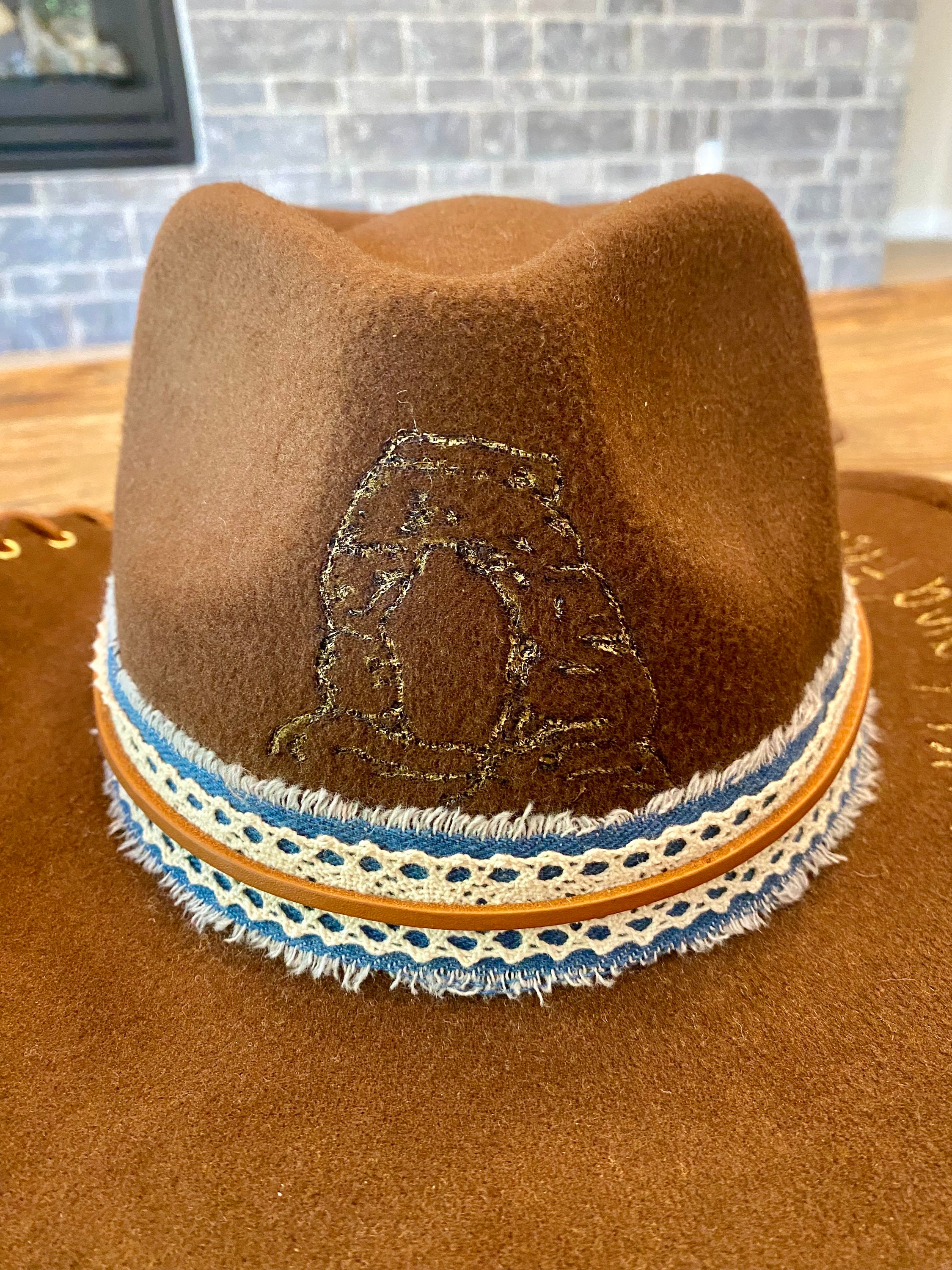 Western Desert Burned Cowboy Hat - Etsy