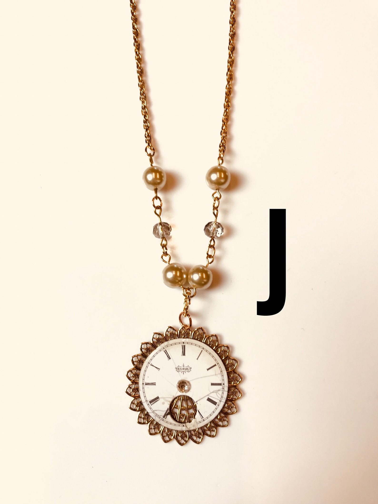 Vintage Clock Face Necklace - Etsy