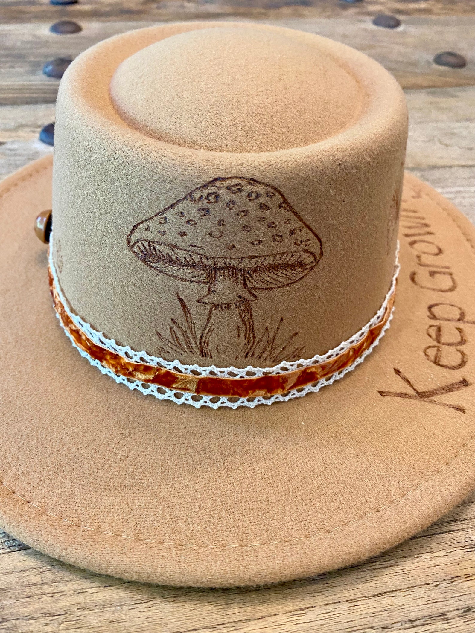 Mushroom Burned Felt Festival Hat - Etsy