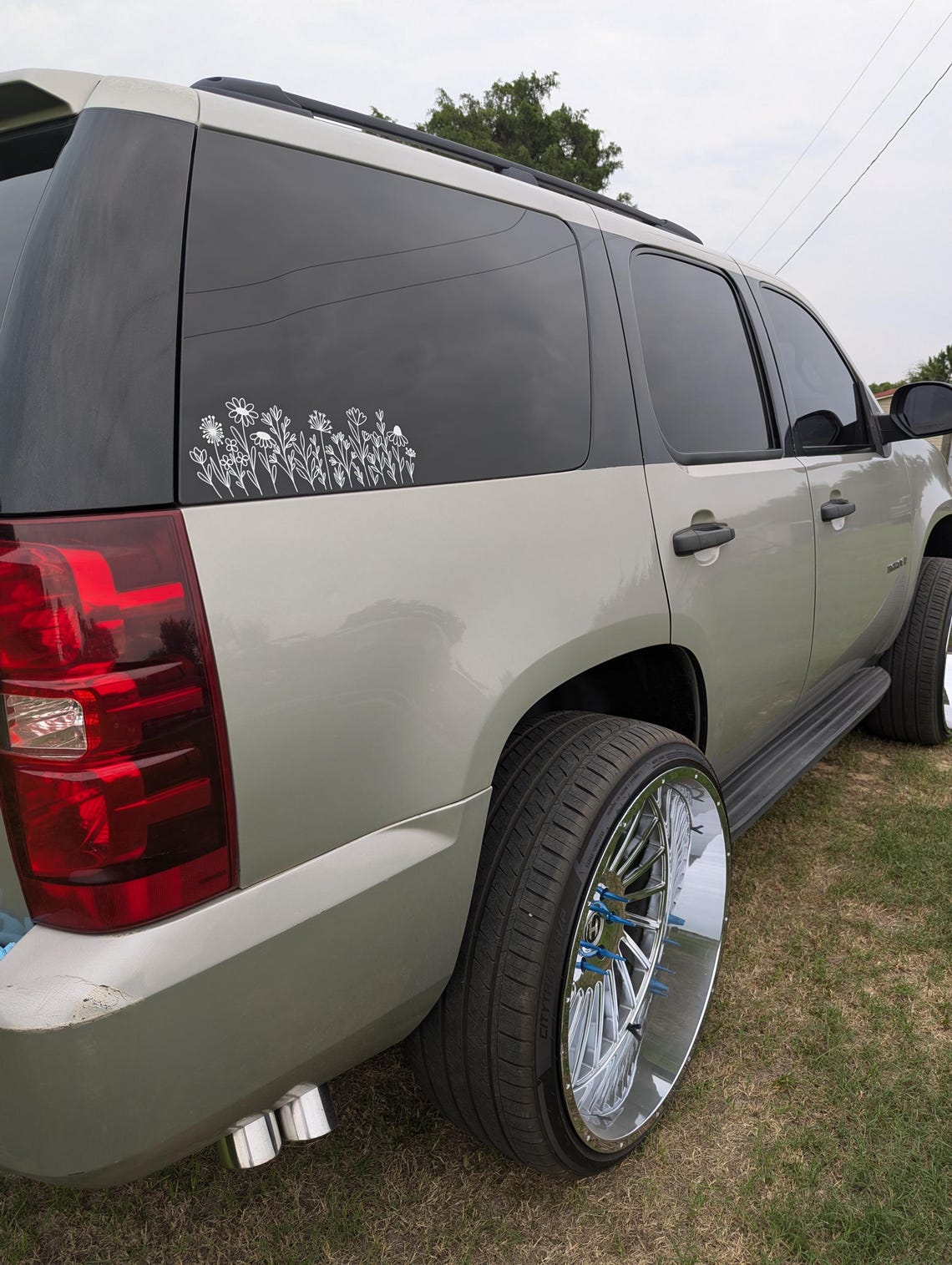 Wildflower Car Window Vinyl Decal - Etsy