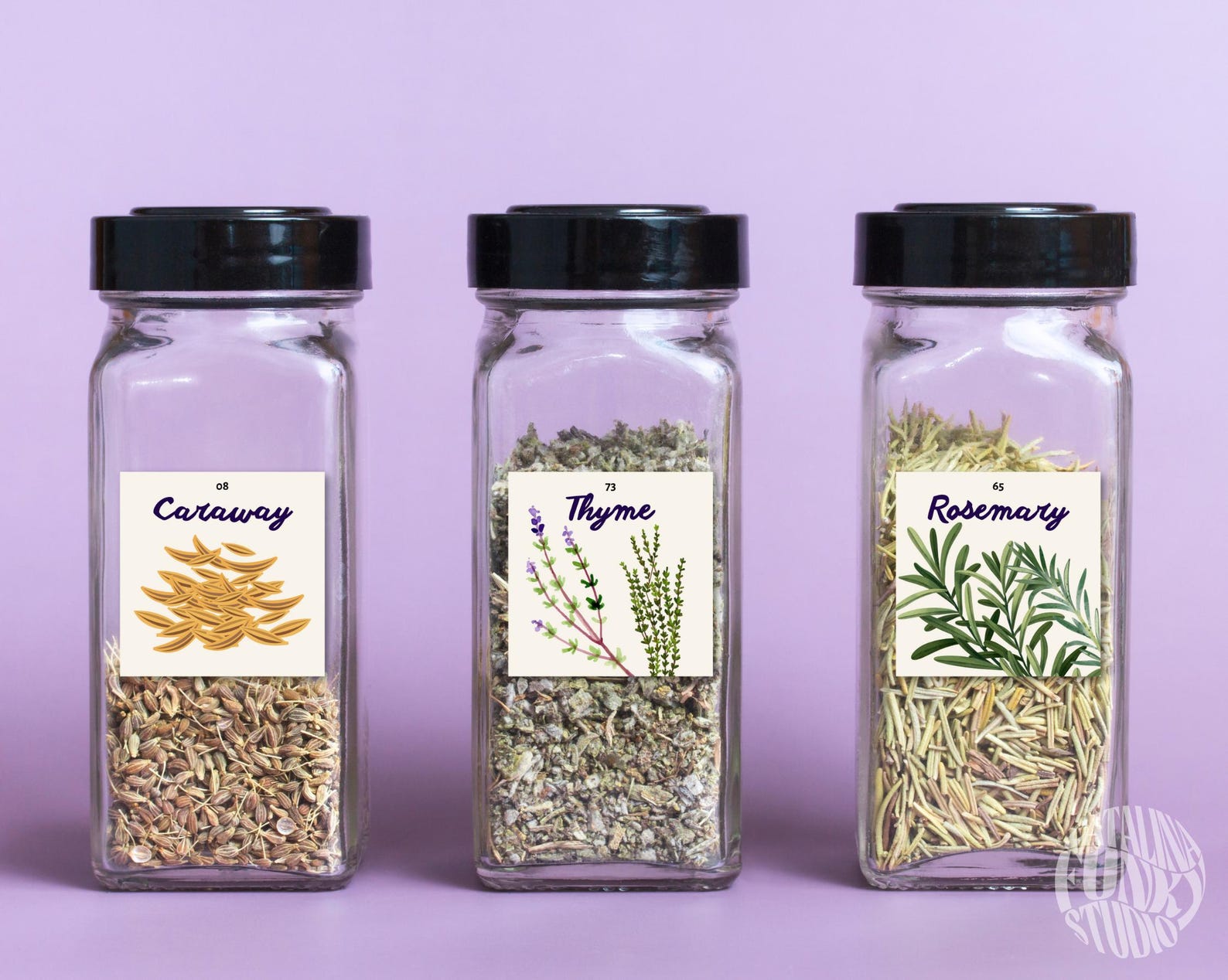 74 Printable Spice Jar Labels | PDF Download | Kitchen Organization ...