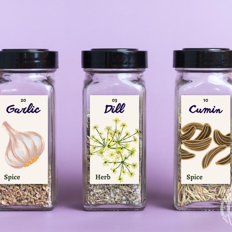 Spice Jar Labels - Etsy