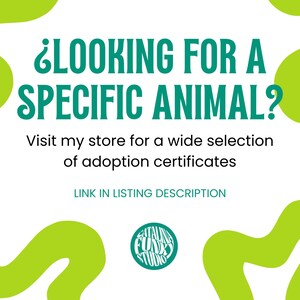 Elephant Adoption Certificate Canva Template | Instant Download 7x5 ...