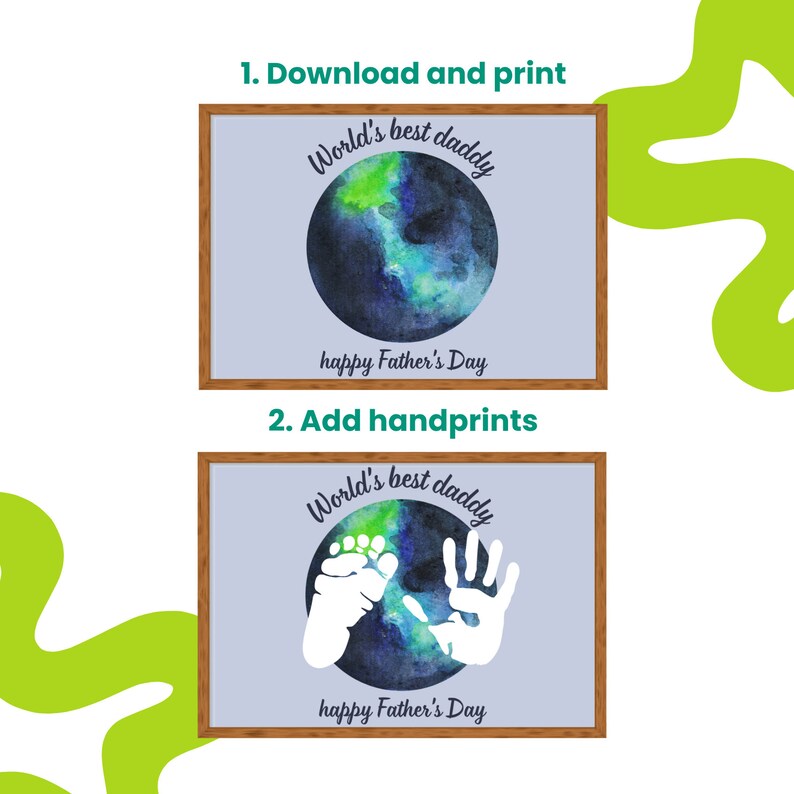 Father's Day Handprint Art Craft | Gift From Kids | Fathers Day ...