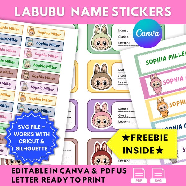 Stickers para nombres para cuadernos - Etsy México