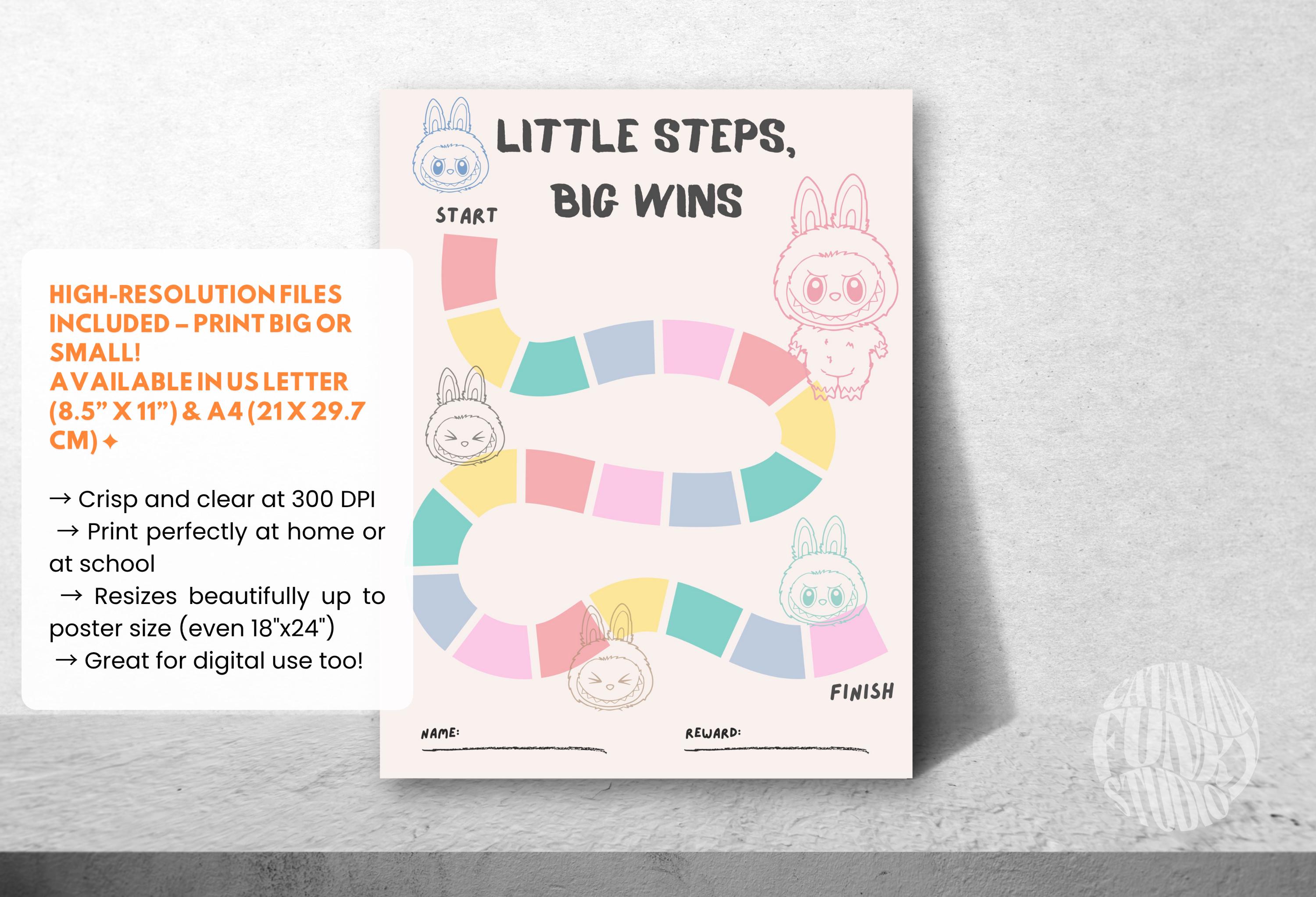 Labubu Printable Reward Chart for Kids Behavior Tracker With SVG ...