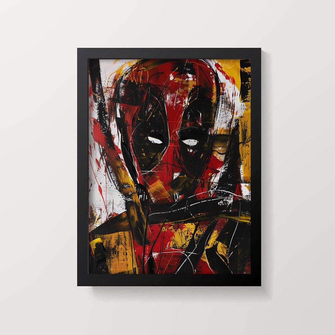 Abstract Art Superhero Deadpool Wall Art Ai Generated Art Prints ...
