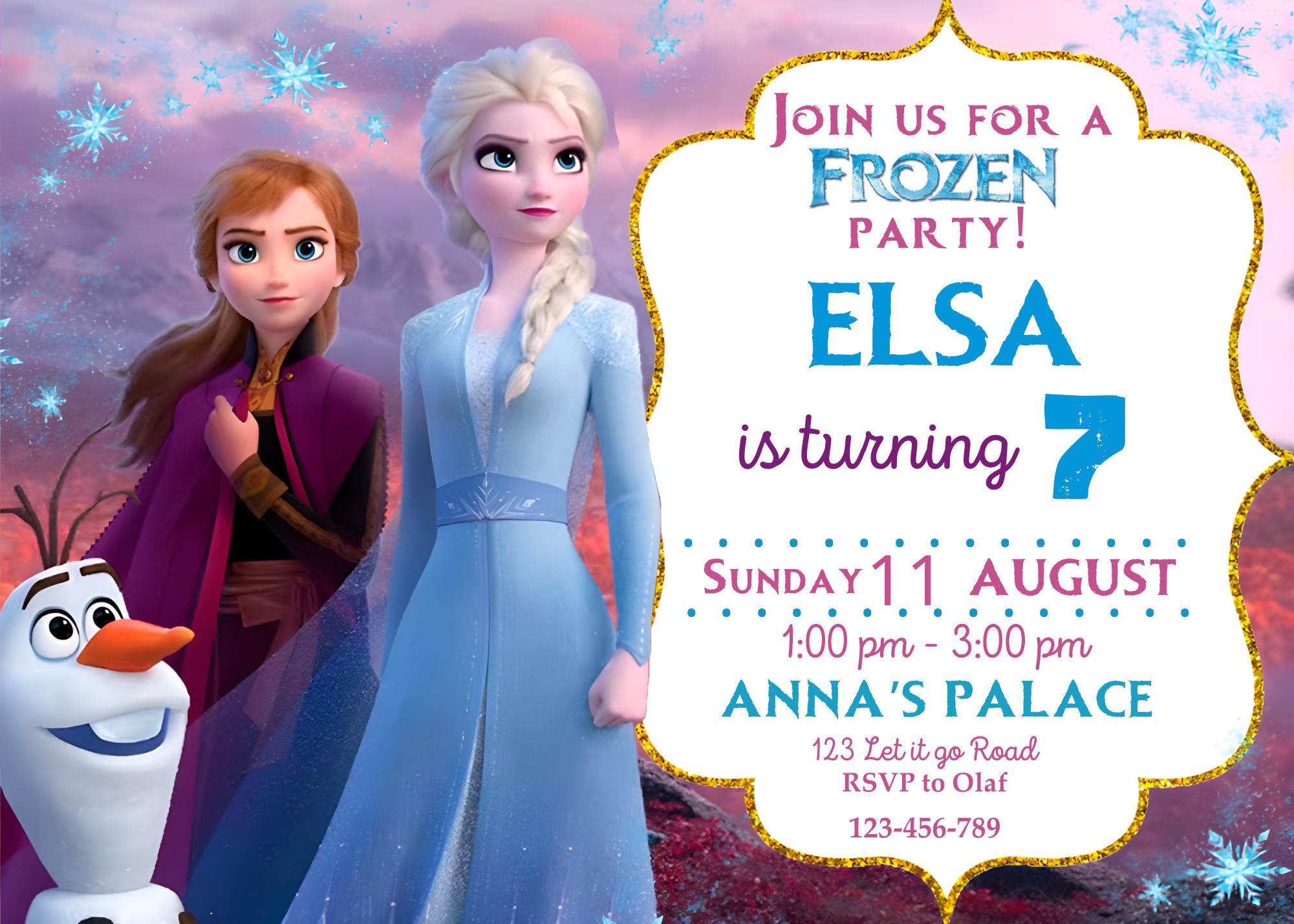 Frozen 2 Invitation Printable and Downloadable Frozen 2 Birthday Party ...