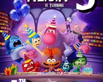 Inside Out 2 Invitation Printable and Downloadable Inside Out 2 ...