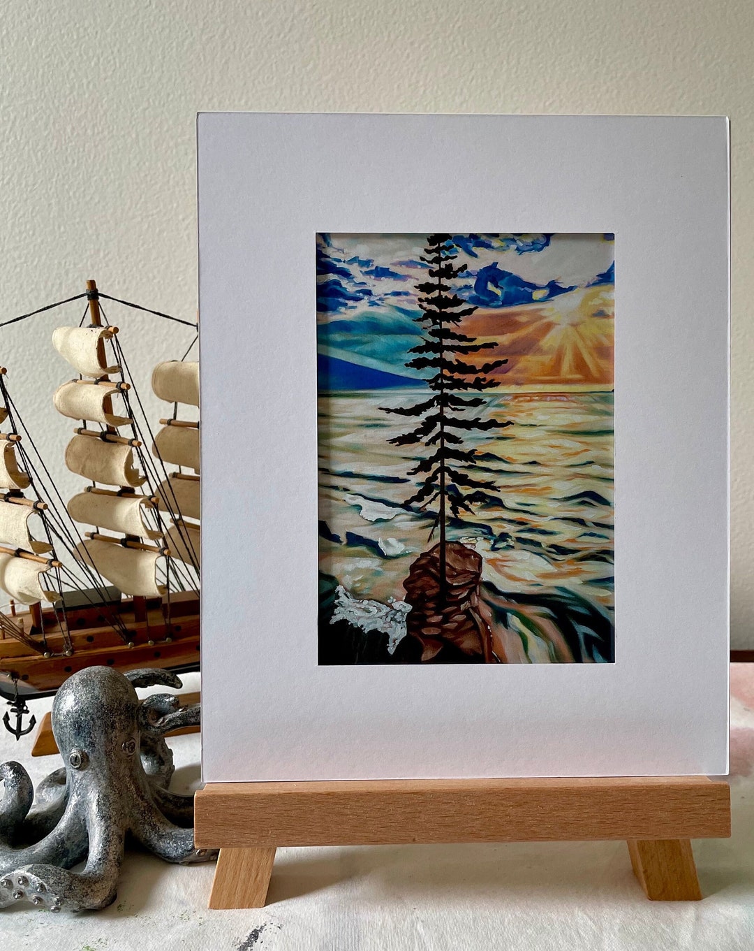 Steadfast | 8"x 10" Pictured Rocks Sunset Art Print by Andrea Rich - Etsy