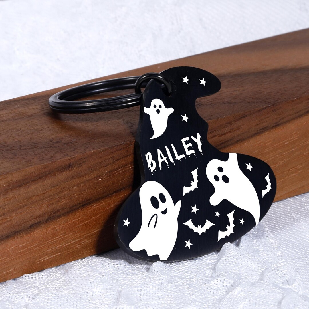 Halloween Witch Hat Dog Tags Custom Dog Tags Engraved for Pets ...
