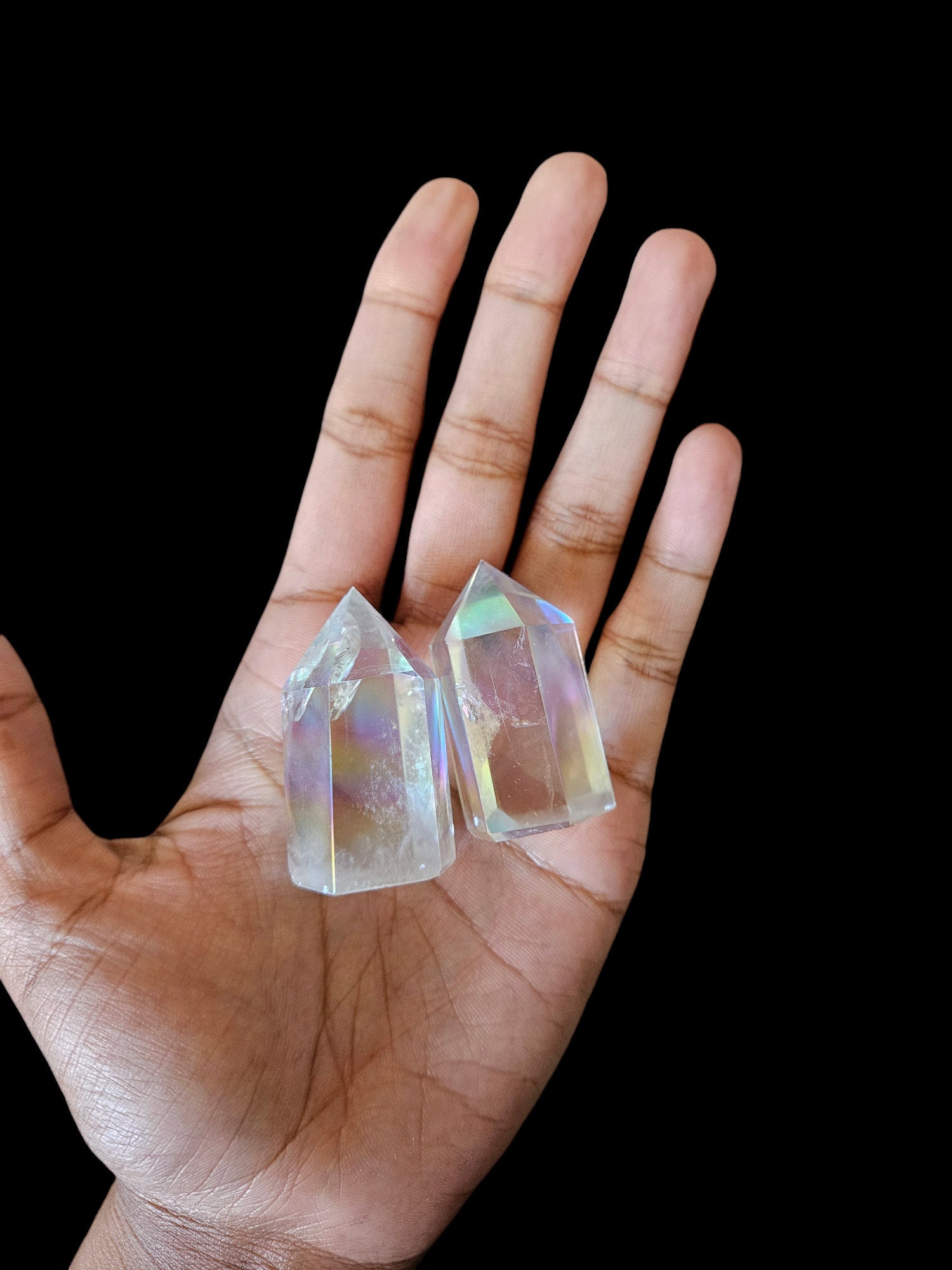 Angel Aura Quartz Tower: Rainbow Flash Crystal Generator - Etsy