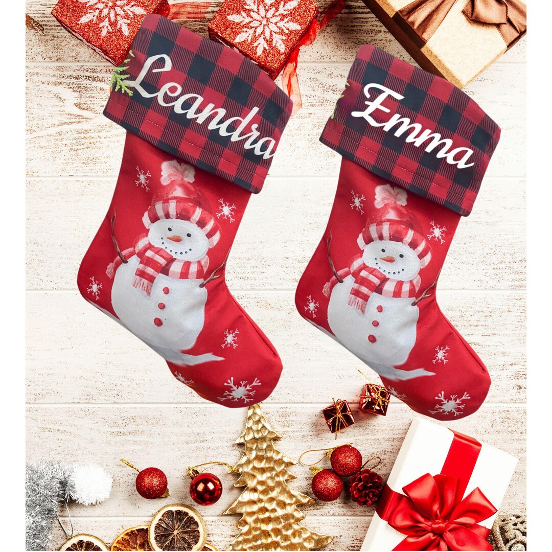 Personalize Snowman First Christmas Stockings Holiday, 2024 Holiday ...