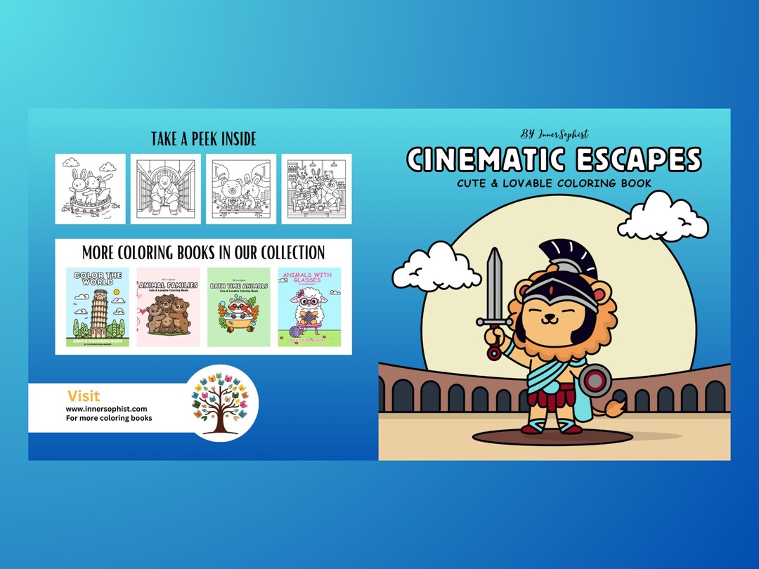 Cinematic Escapes Coloring Book – Iconic Movie Scenes for Adults - Etsy