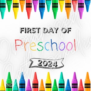 Pre-k 3/preschool First and Last Day Signs 2024-2025 - Etsy