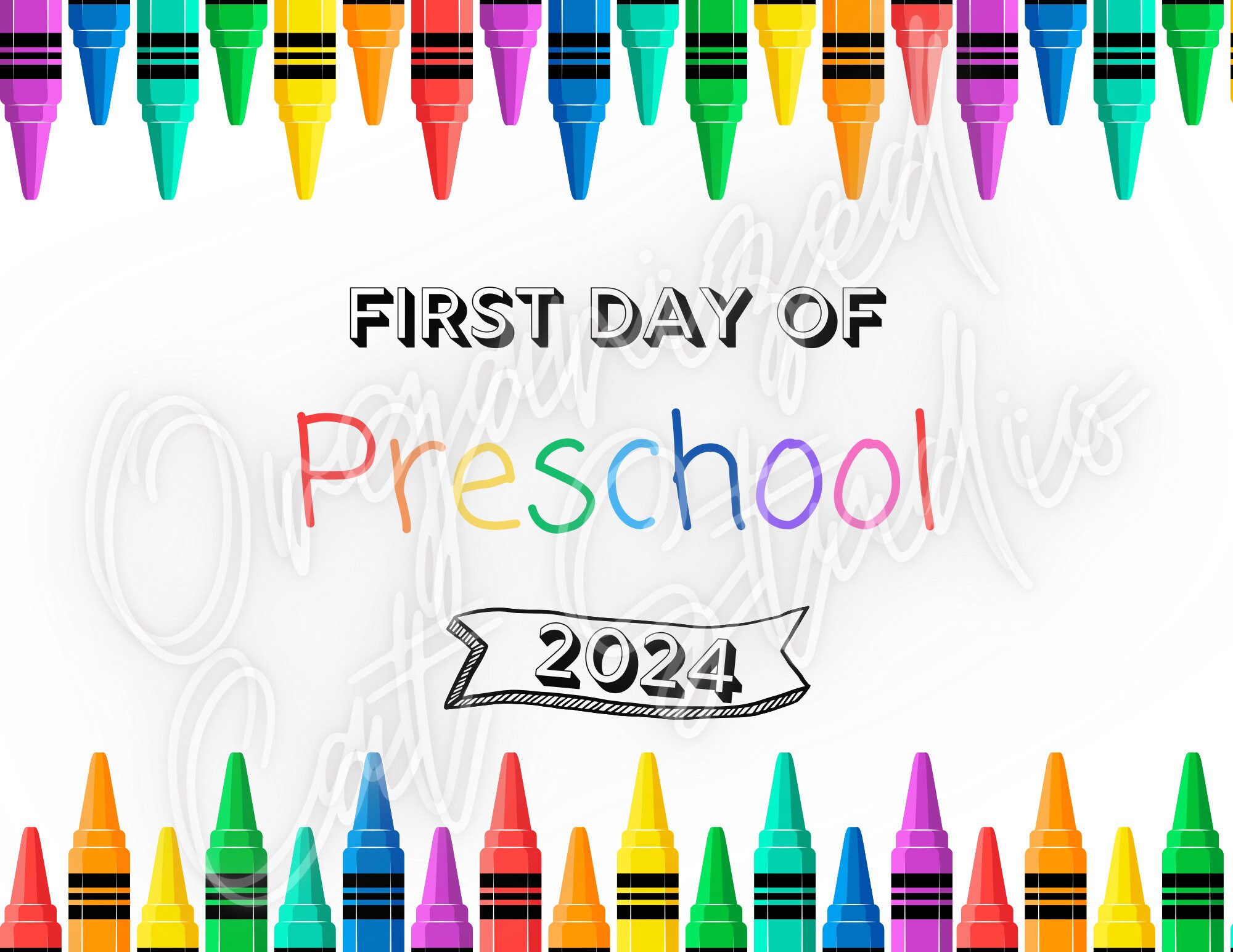 Pre-k 3/preschool First and Last Day Signs 2024-2025 - Etsy