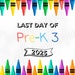 Pre-k 3/preschool First and Last Day Signs 2024-2025 - Etsy