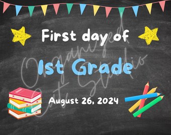 Pre-k 3/preschool First and Last Day Signs 2024-2025 - Etsy