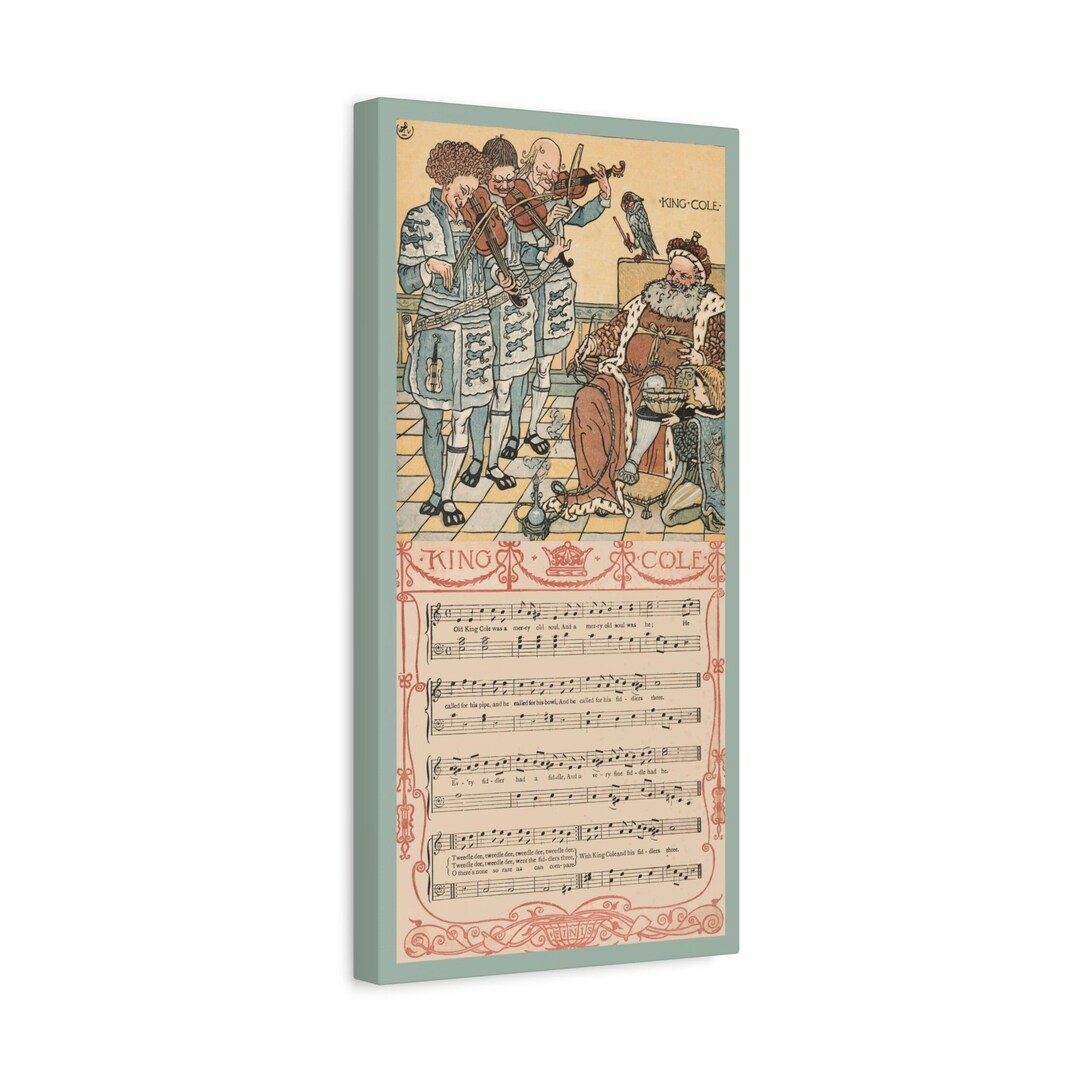 Canvas Print, Old King Cole Vintage Nursery Rhyme Illustration by ...