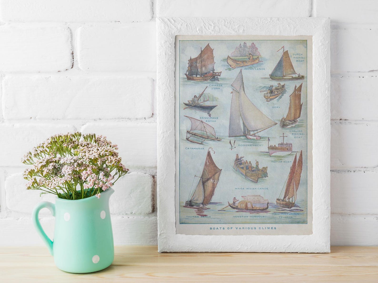 Nautical Rolled Posters, Vintage Boat Print, Wall Art for Old Boat ...