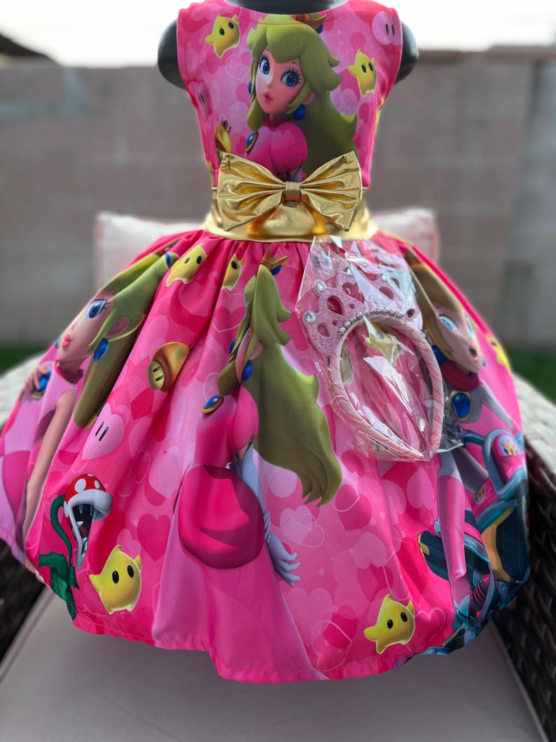 Princess Peach Dress - Etsy
