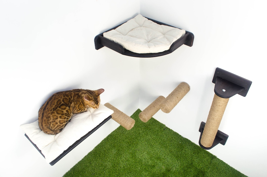 Corner Cat Shelf, Cat Corner Bed, Cat Wall Bed, Cat Wall Shelves, Cat ...
