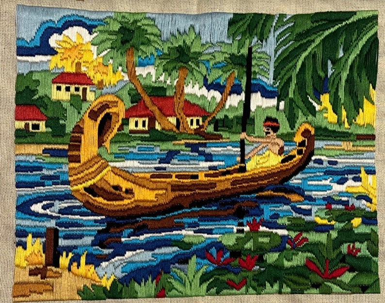 Finished Cross-stitch Cross Stitch Craft Needlework Embroidery Handsaw ...