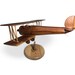 Handcrafted Wooden Biplane Model Vintage Aviation Decor Unique ...