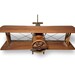 Handcrafted Wooden Biplane Model Vintage Aviation Decor Unique ...