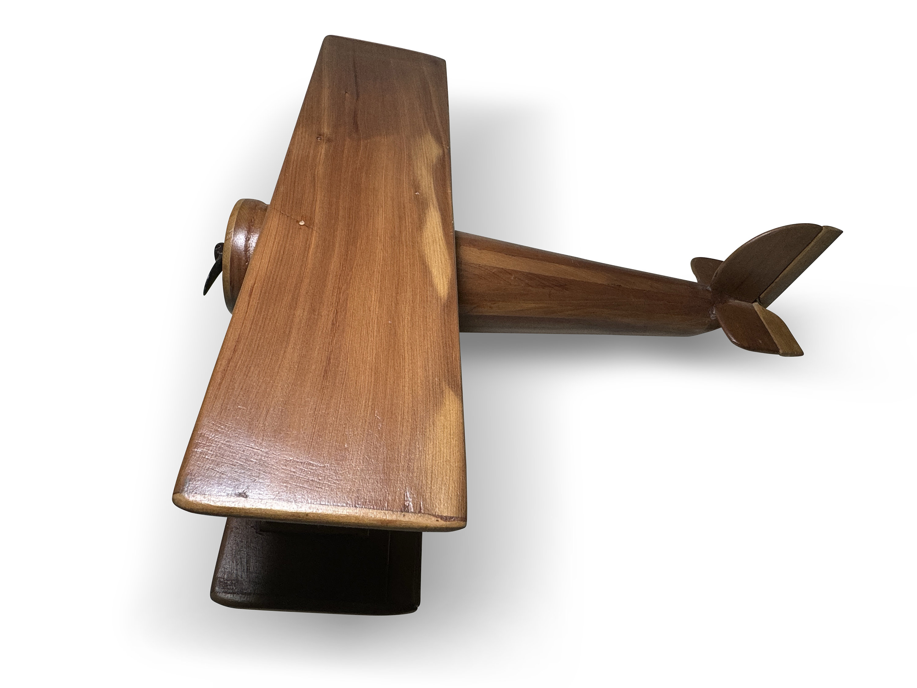 Handcrafted Wooden Biplane Model Vintage Aviation Decor Unique ...