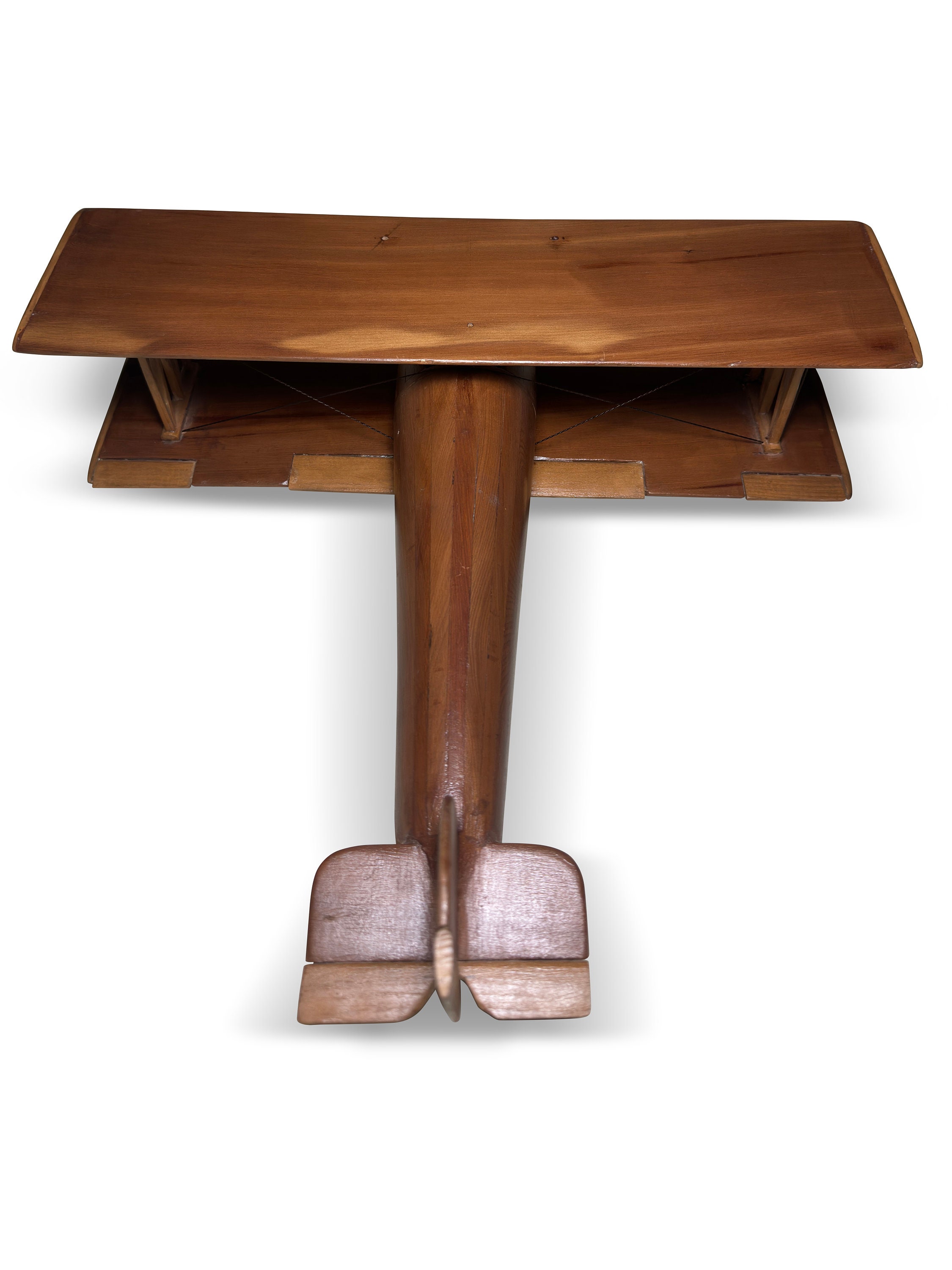 Handcrafted Wooden Biplane Model Vintage Aviation Decor Unique ...