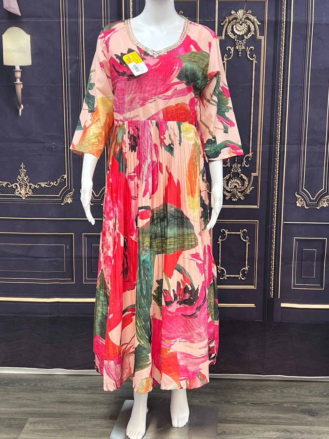 Crape Silk Long Frock Indo Western Dress - Etsy