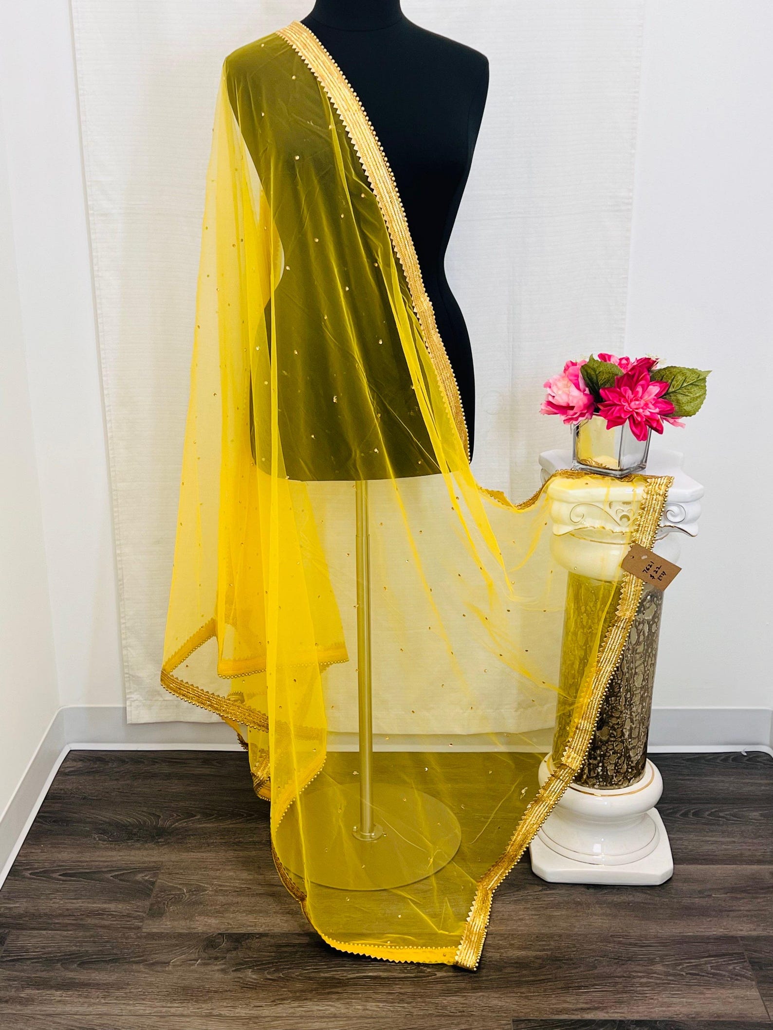 Yellow Party Wear Dupatta - Etsy
