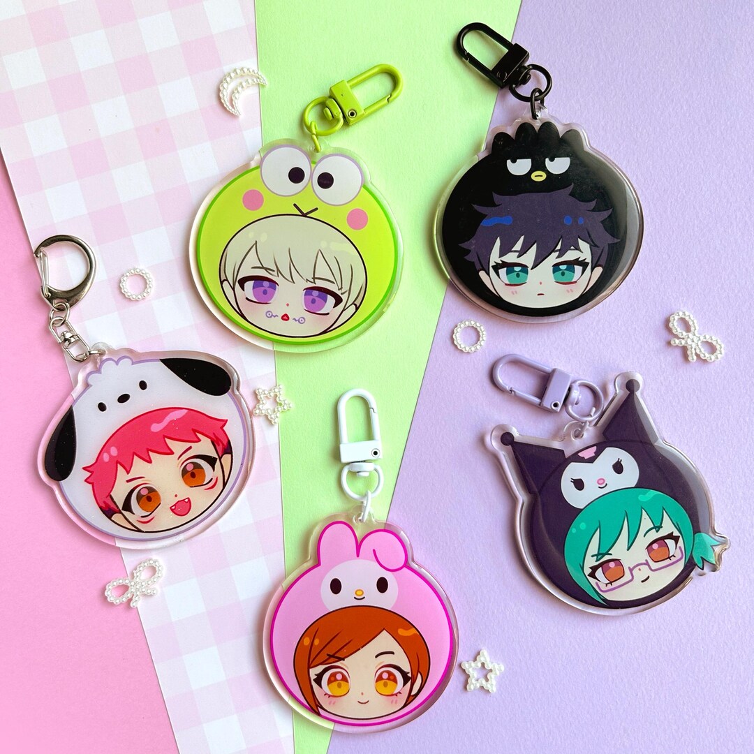 Jjk Acrylic Keychains , Jujutsu Kaisen X Cute Mascot Charms - Etsy
