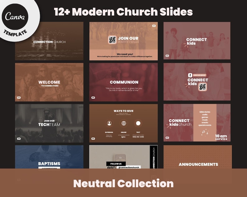 10 Modern Church Pre-service Slides Canva Templates,church Event ...