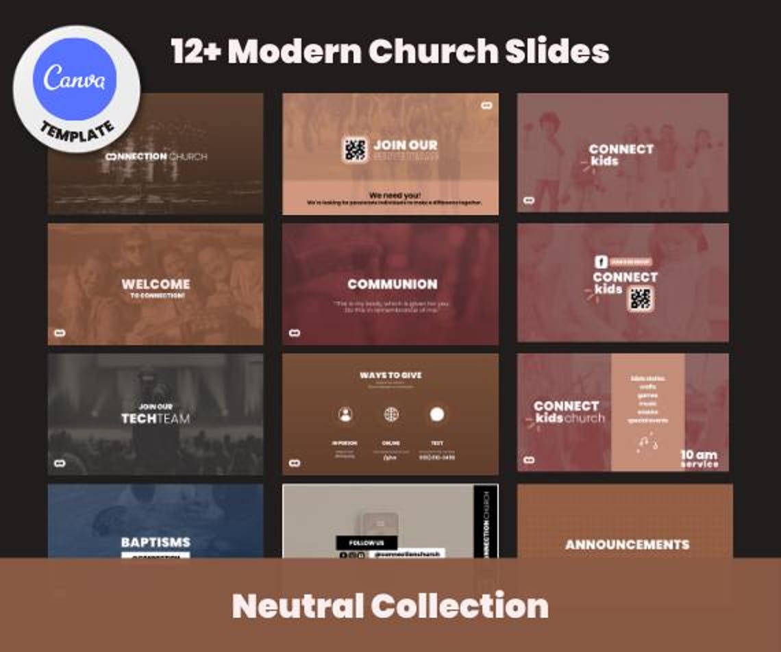10 Modern Church Pre-service Slides Canva Templates,church Event ...