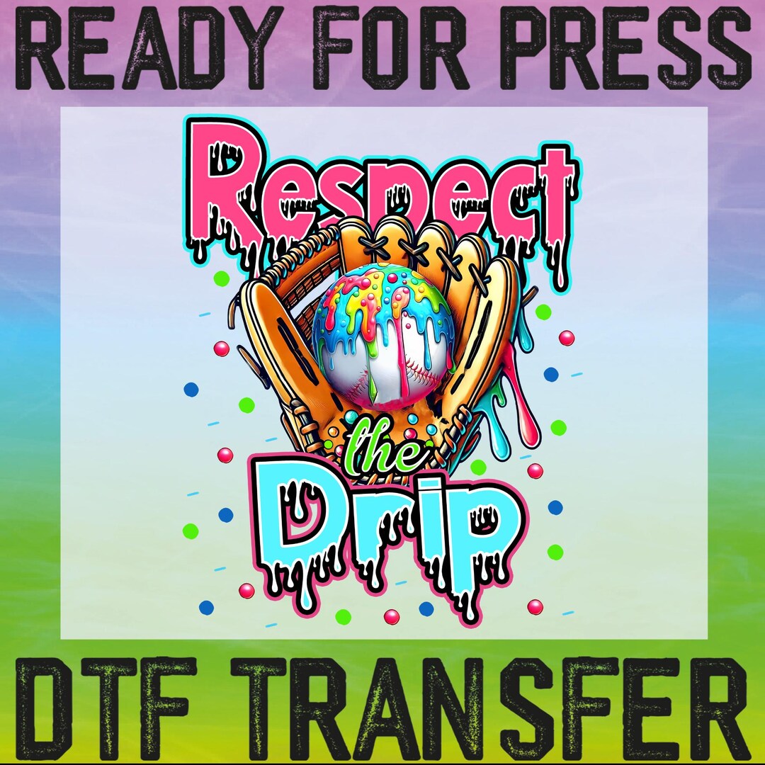 Baseball Drip Ready to Press, Baseball Heat Transfer, Baseball Ice ...