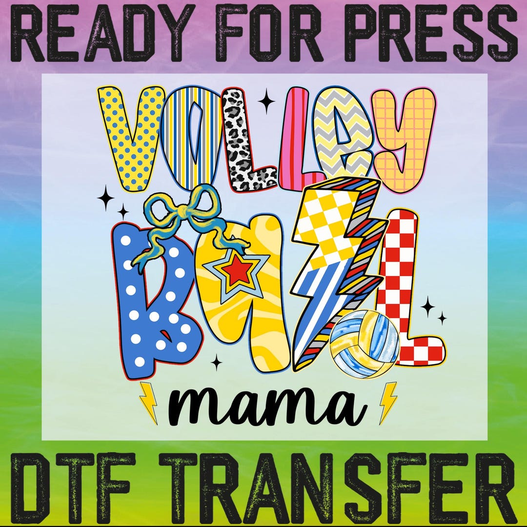 Preppy Volleyball Ready to Press, Volleyball Heat Transfer, Volleyball ...